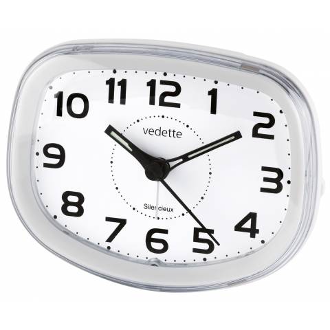 Réveil vedette design plastique gris anthracite, Réveil silencieux : La ...