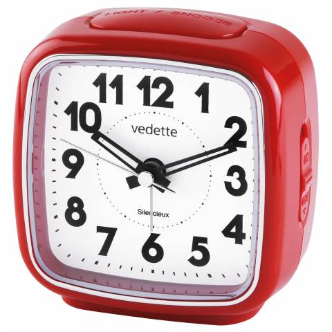 Réveil vedette design plastique gris anthracite, Réveil silencieux : La ...