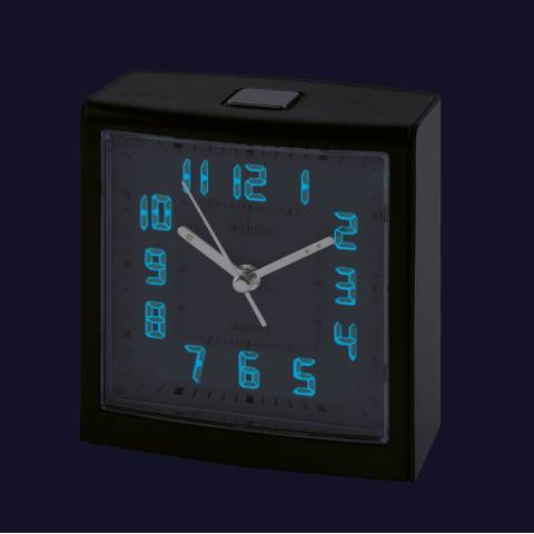 Réveil vedette design plastique gris anthracite, Réveil silencieux : La ...